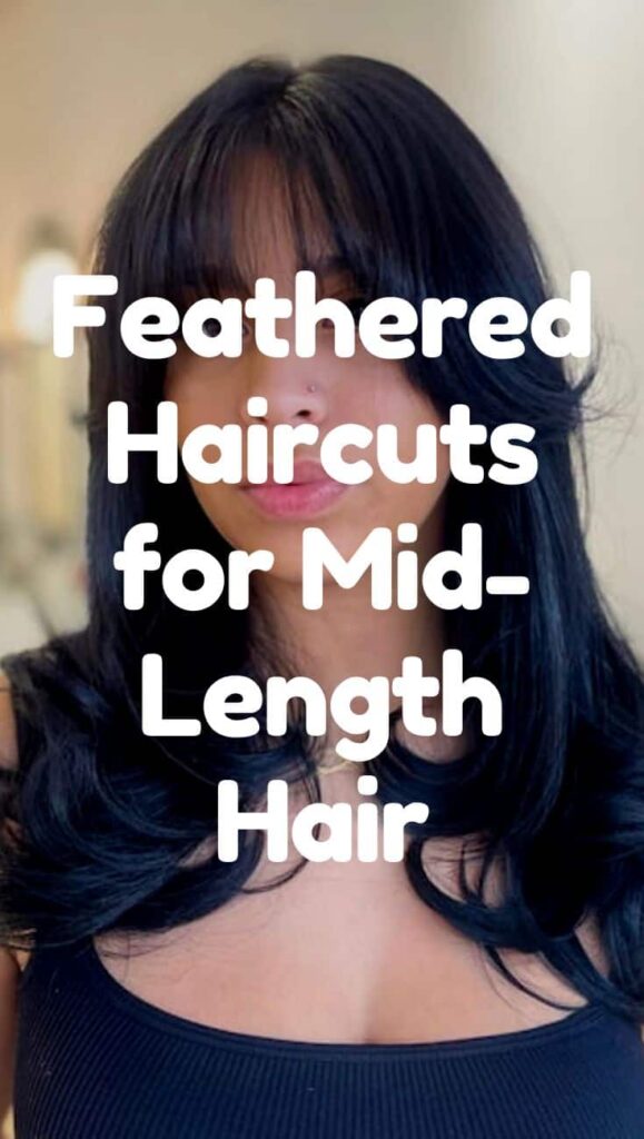 50 Pretty Feathered Haircuts for Medium Length Hair